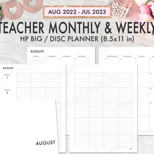 Happy Planner Printable Teacher Planner 2022 2023 Teacher - Etsy