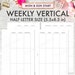 Half Letter Planner Inserts Printable, Weekly Vertical on 2 Pages ...