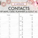 Happy Planner Mini CONTACTS Printable Insert Contact Pages - Etsy
