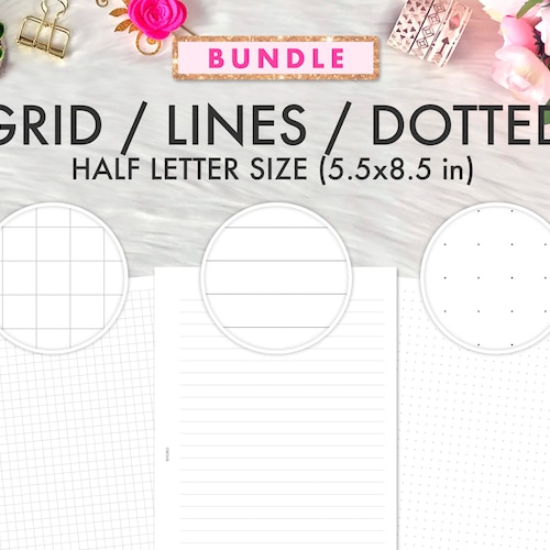 Half Letter Printables Half Letter Planner Inserts Printable - Etsy