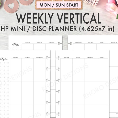 Mini Happy Planner Vertical Weekly Planner Printable Undated - Etsy