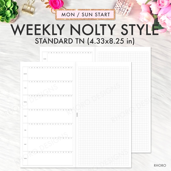 Midori Weekly Refill - Etsy