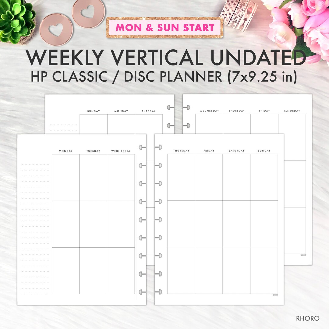 Classic Happy Planner Inserts, Happy Planner Inserts Printable, Weekly ...