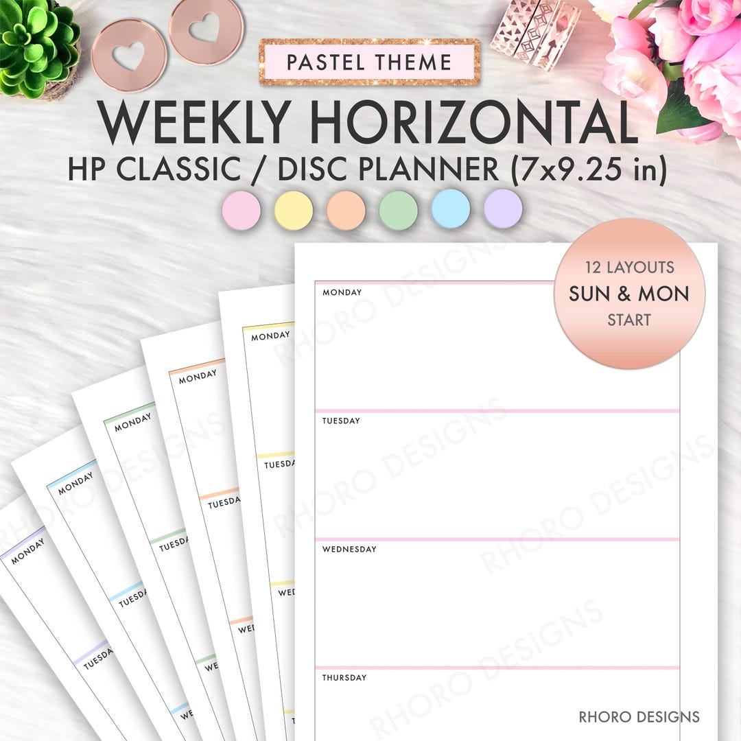 Classic Happy Planner Inserts, Happy Planner Inserts Printable, Weekly ...
