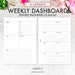 Pocket Plus Planner Inserts, Weekly Dashboard Layout, Pocket Plus Rings ...