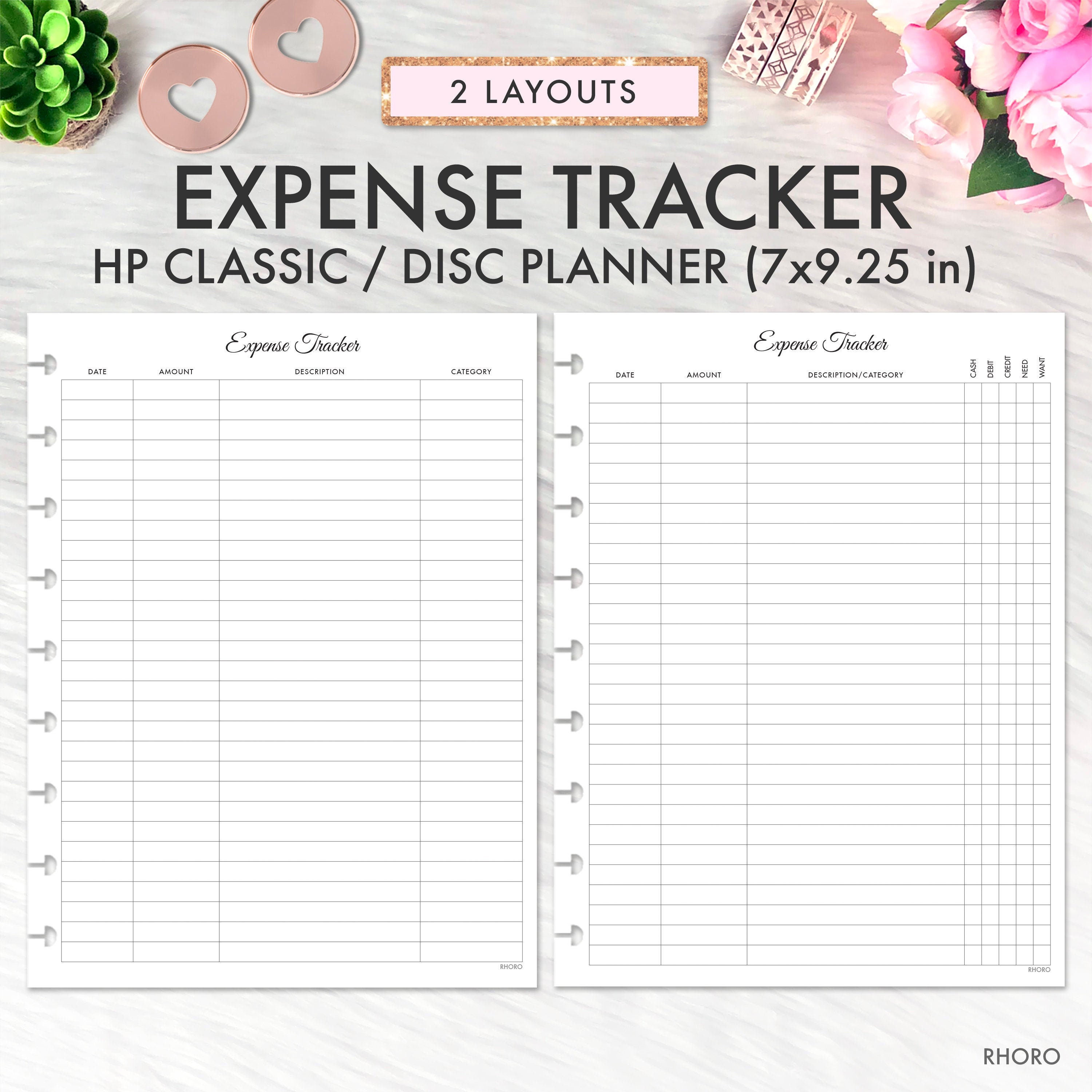 Happy Planner Classic EXPENSE TRACKER Printable Insert, EXPENSES ...