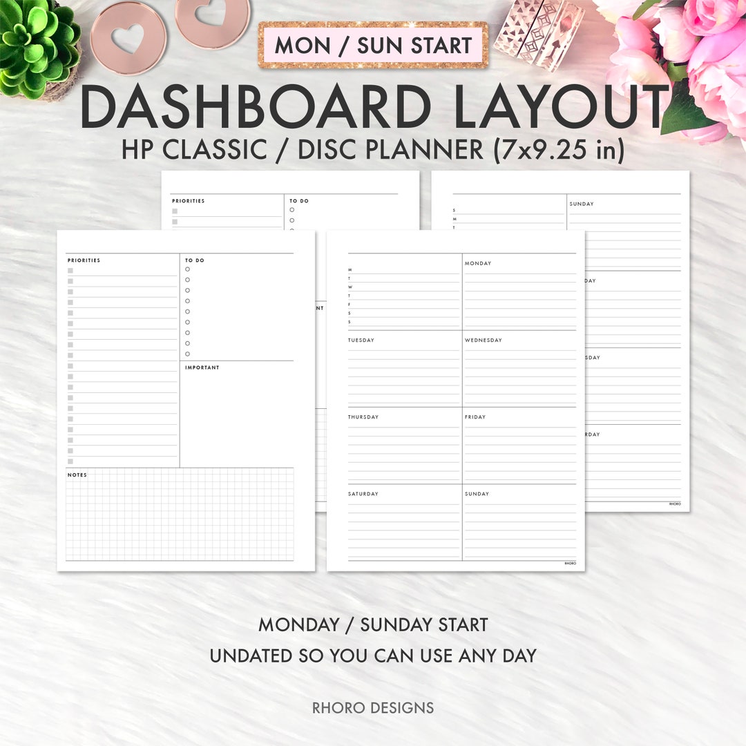 Happy Planner Printable, Happy Planner Dashboard Layout, Classic Happy ...