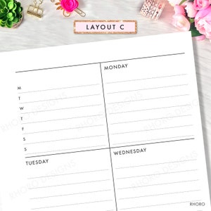 Personal Planner Inserts, Weekly Undated Printable, Filofax Personal ...