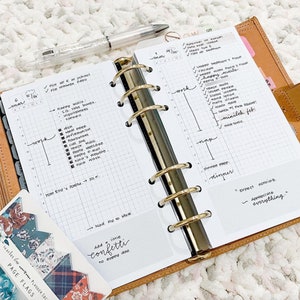 Personal Planner Inserts Printable, Daily Inserts, Daily Grid Time ...
