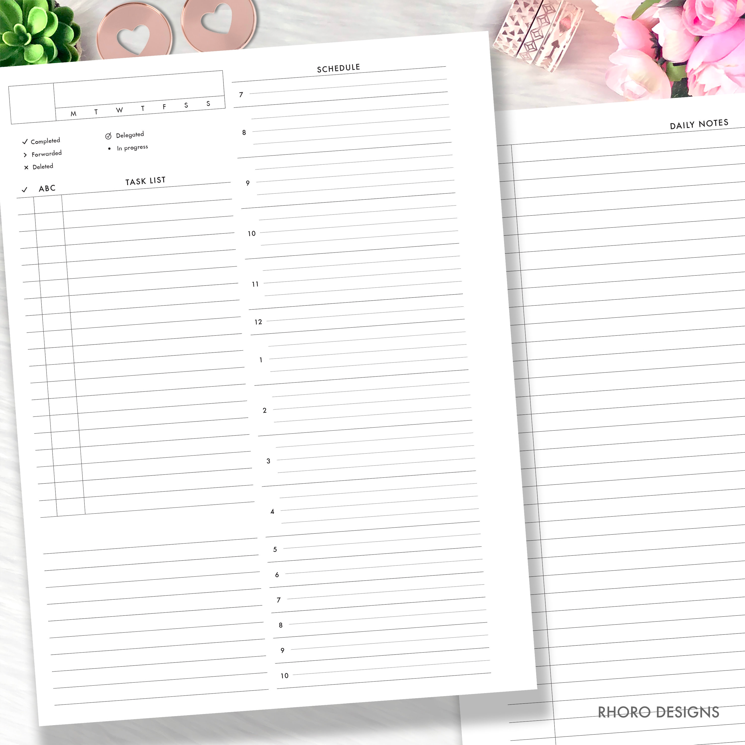 Classic Happy Planner Inserts, Happy Planner Inserts Printable, Daily ...