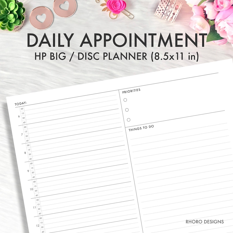 BIG HAPPY PLANNER Printable Insert Happy Planner Daily - Etsy