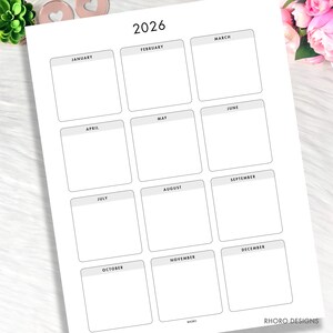 Happy Planner Big Calendar Printable Insert, 2025 2026 Calendar Happy ...