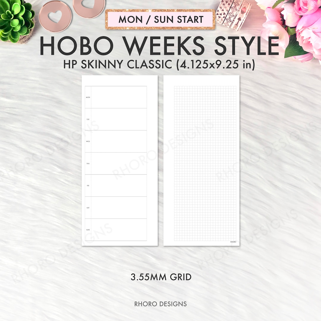 Happy Planner Skinny Classic Inserts, Skinny Classic Printables, Skinny ...