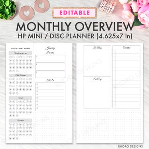 EDITABLE Mini Happy Planner Inserts, Happy Planner Printable Inserts ...