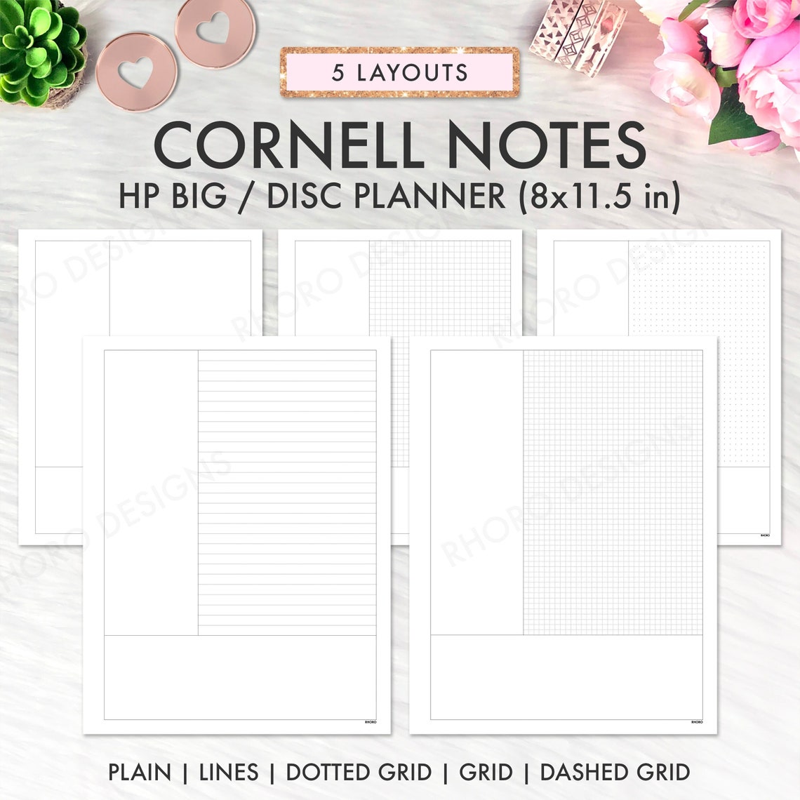 Cornel Notes Printable Cornell Note Template Cornell Notes - Etsy