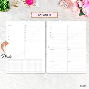 B6 Rings Inserts Printable, B6 Rings Planner Inserts, B6 Rings ...