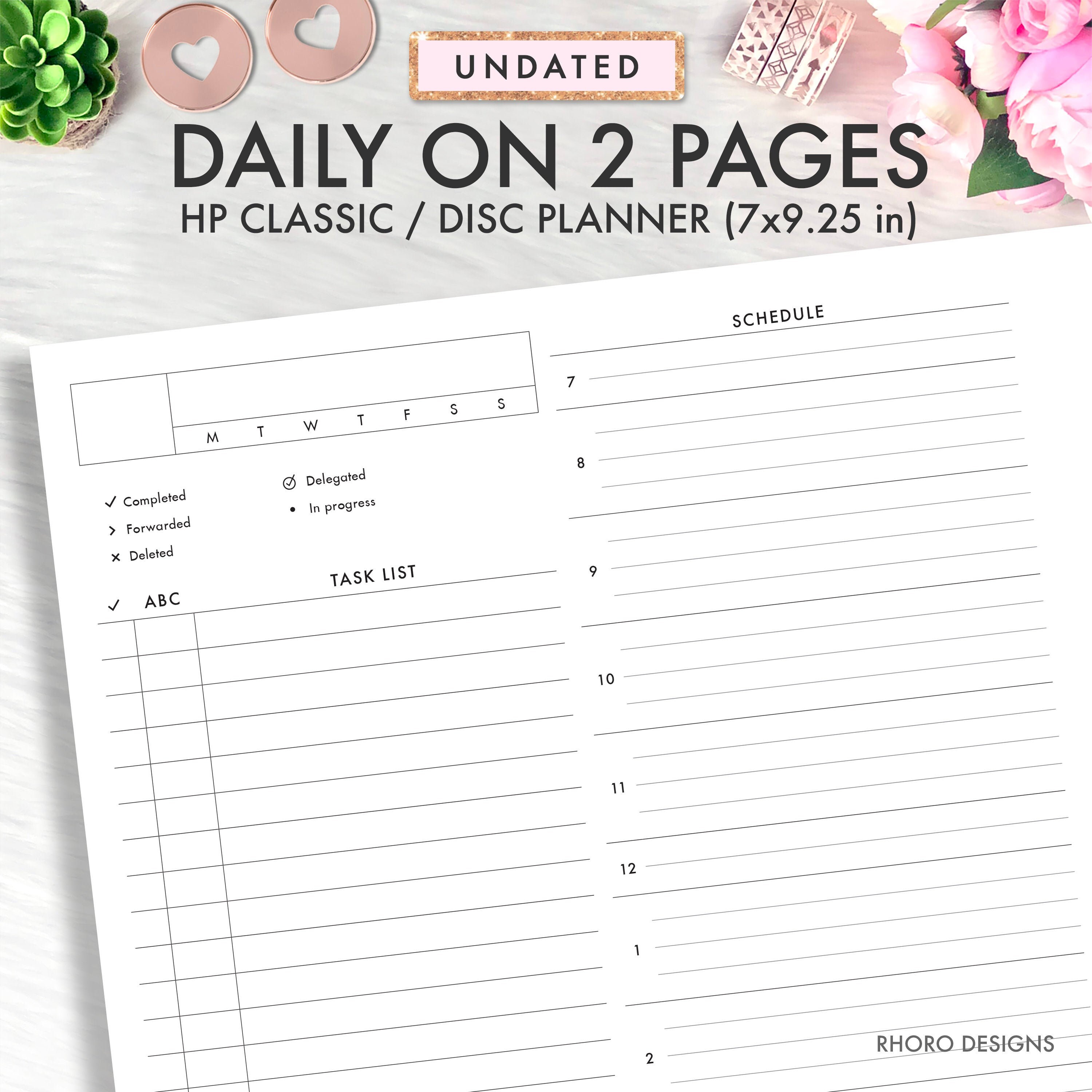 Classic Happy Planner Inserts, Happy Planner Inserts Printable, Daily ...