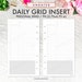Personal Ring Printable Inserts Hobonichi Grid Daily, Personal Ring ...