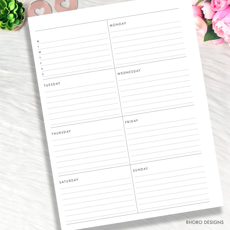 Happy Planner Weekly Printable, Happy Planner Weekly Layout Undated ...