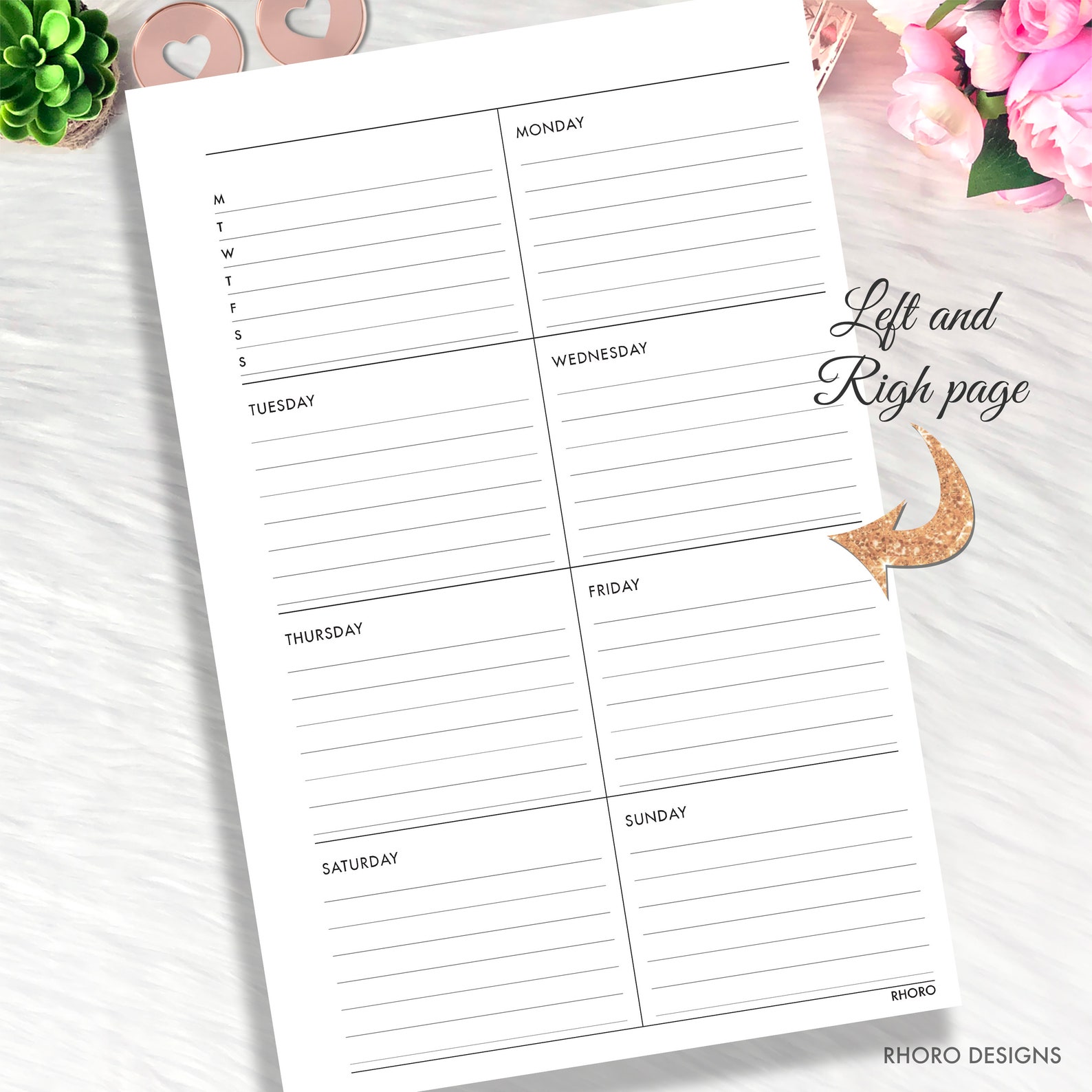 Happy Planner Mini Printable, Weekly Undated, WO1P, Happy Planner Mini ...
