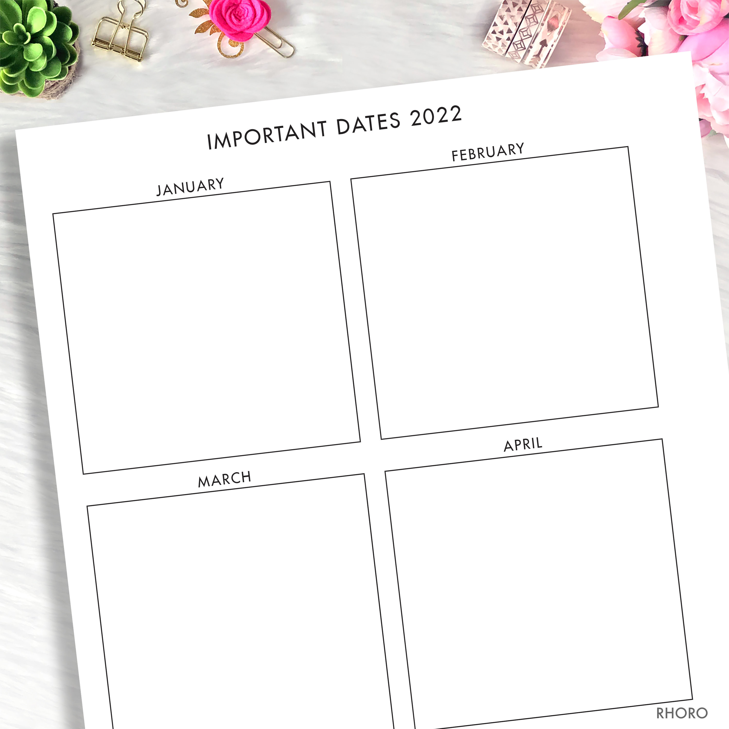 Personal Wide Inserts Personal Wide Calendar 2022 2023 PW - Etsy