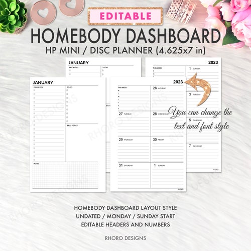 EDITABLE Mini Happy Planner Inserts Happy Planner Printable - Etsy