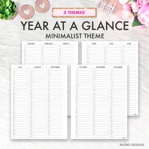 Happy Planner Printable, Teacher Planner Year at A Glance 2025 2026 ...