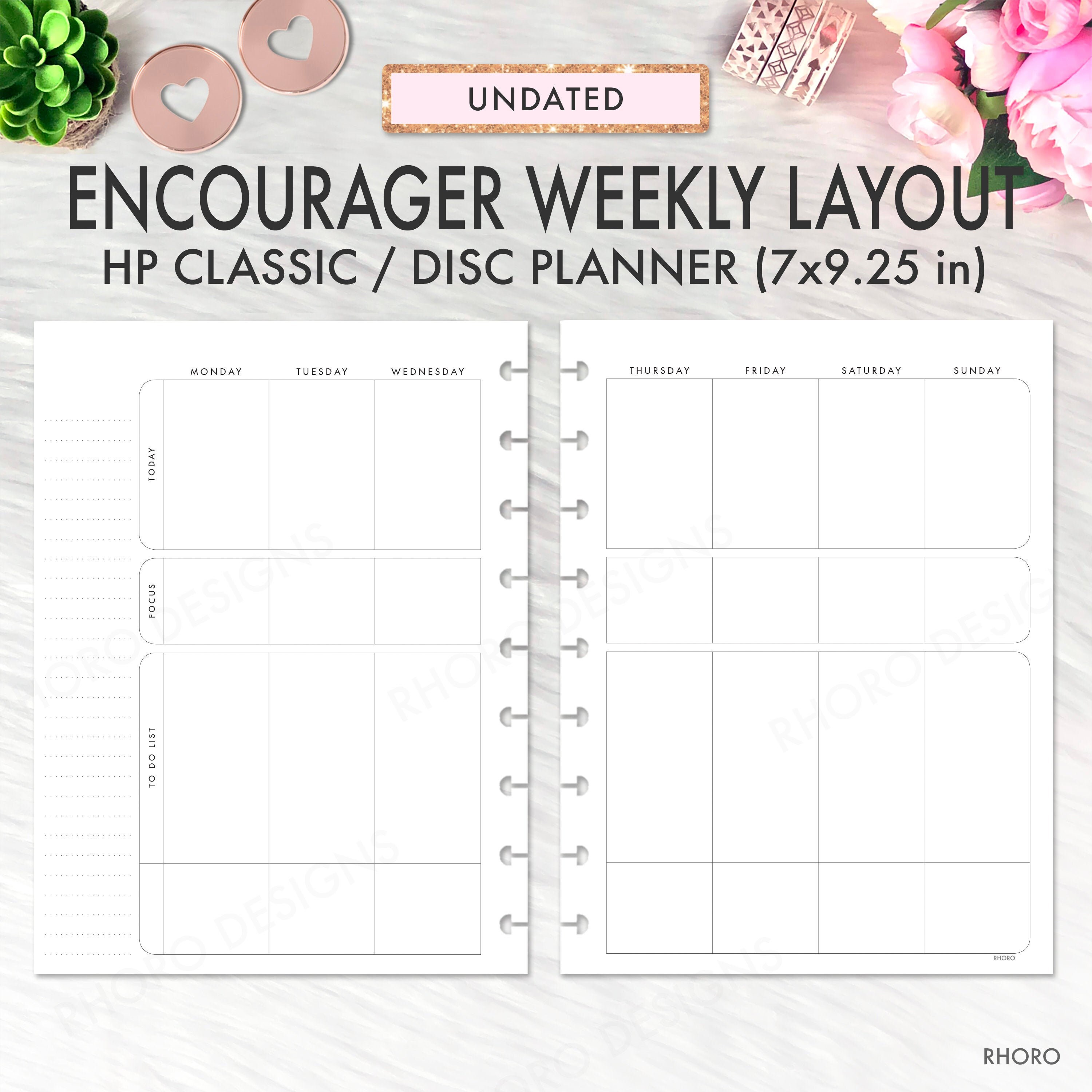 Happy Planner Encourager Happy Planner Encourager Layout - Etsy
