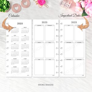 Happy Planner Skinny Classic Printable Inserts, Calendar 2025 2026 ...