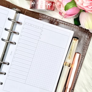 Personal Ring Printable Insert, Daily Grid Set A, Personal Ring Inserts ...