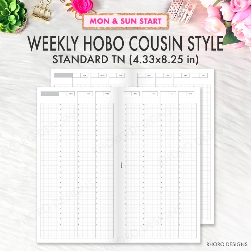 Weeks Notebook Grid - Etsy