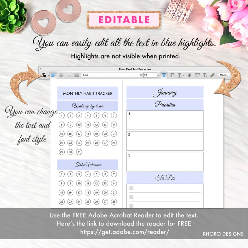 EDITABLE Mini Happy Planner Inserts Happy Planner Printable - Etsy