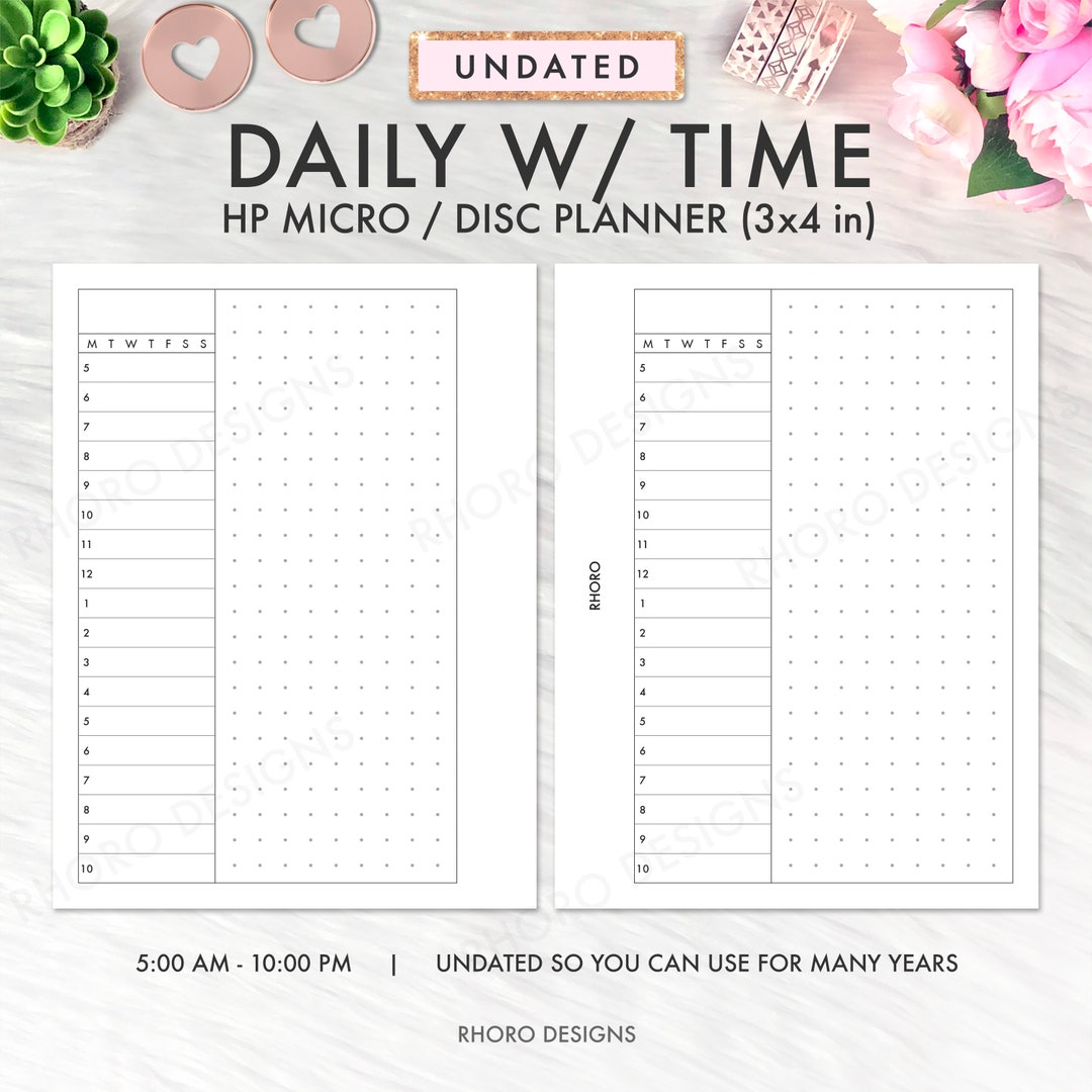 Micro Happy Planner Daily, Printable Micro Happy Planner Insert, Happy ...