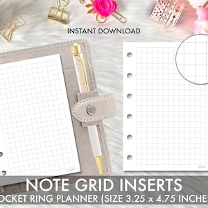 POCKET RING INSERT Bundle Printable Insert, Filofax Pocket Refill ...
