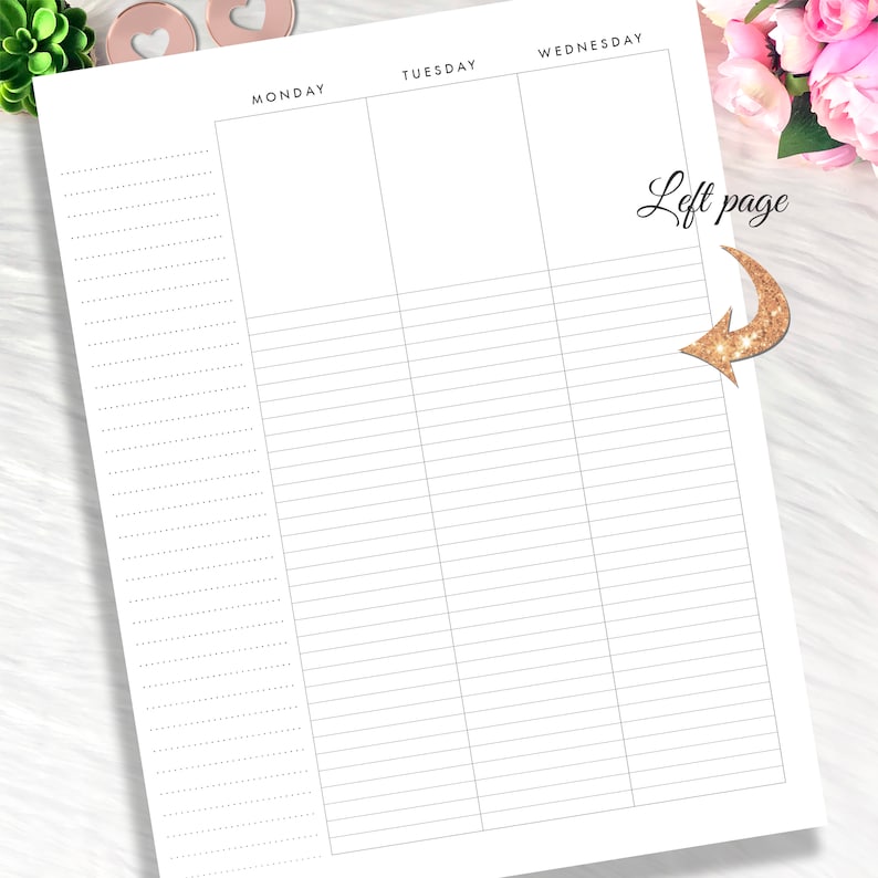 Happy Planner Big Printable Happy Planner Lined Vertical - Etsy