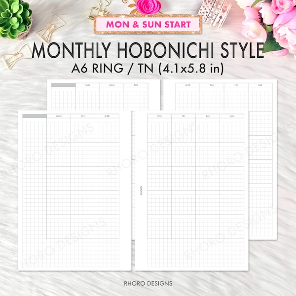 2026 Monthly Planner Insert A6 - Etsy