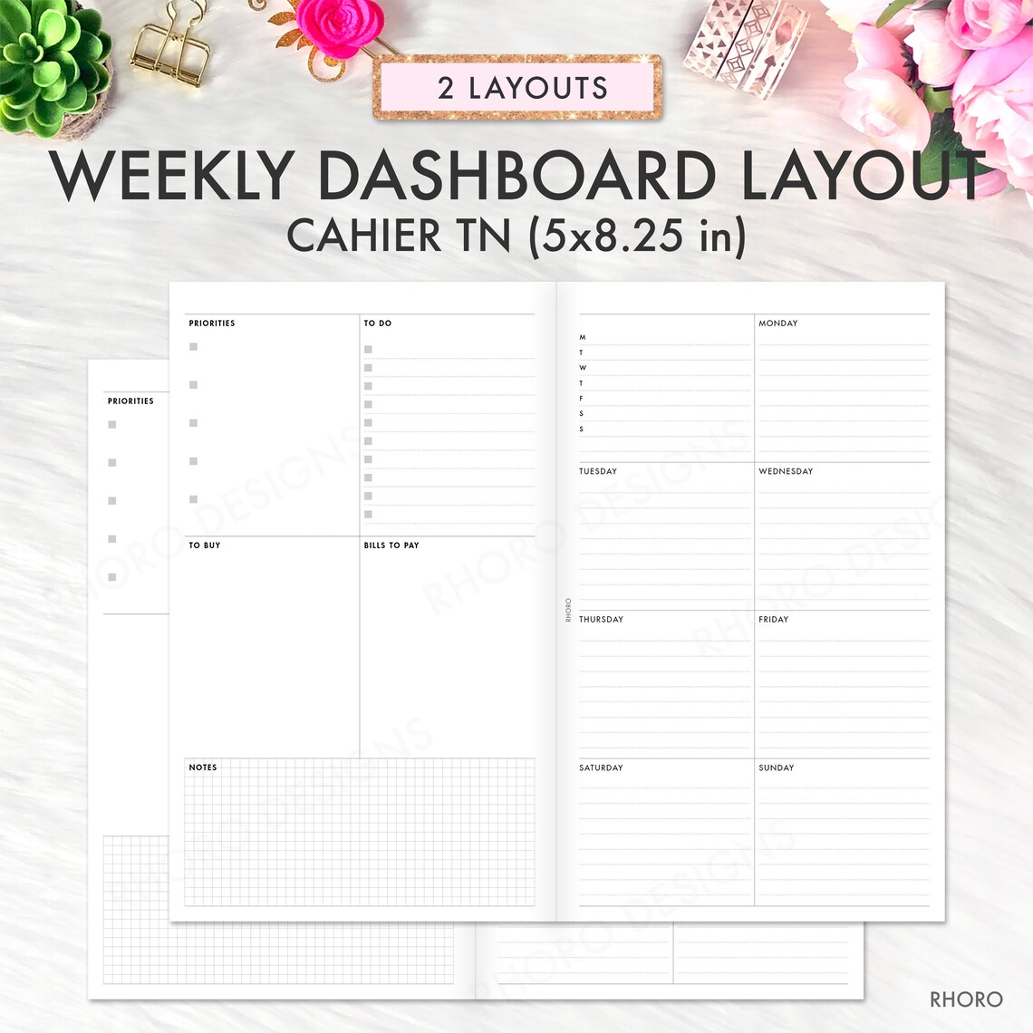 Cahier TN Inserts Printable, Cahier Travelers Notebook Printable ...