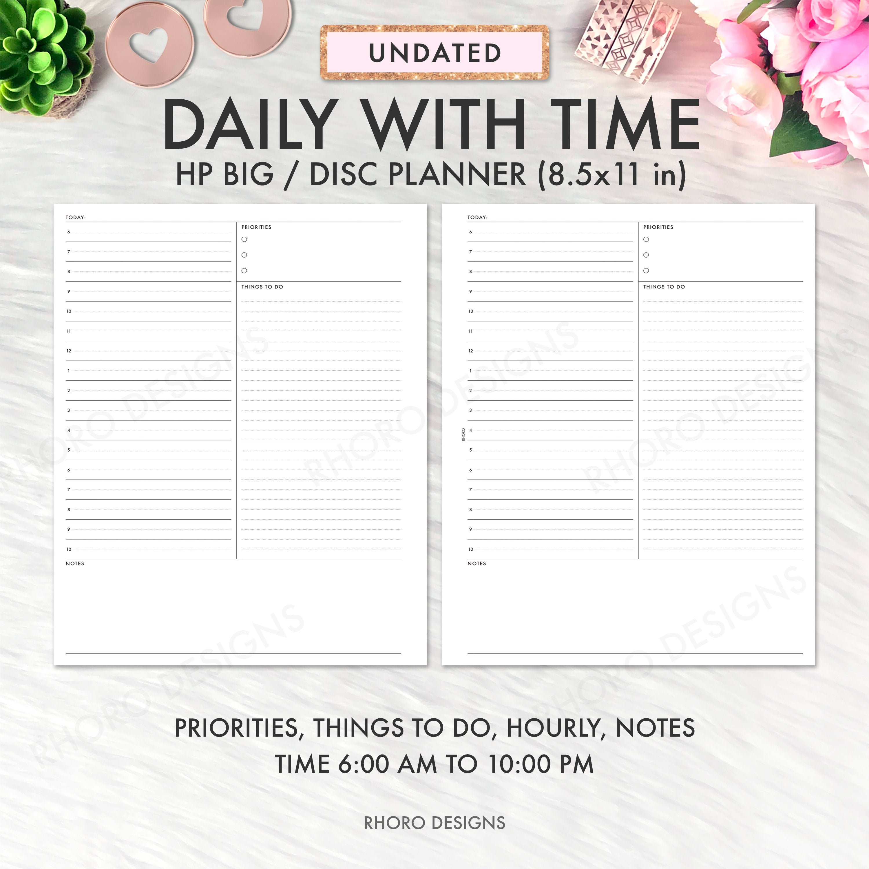 BIG HAPPY PLANNER Printable Insert Happy Planner Daily - Etsy