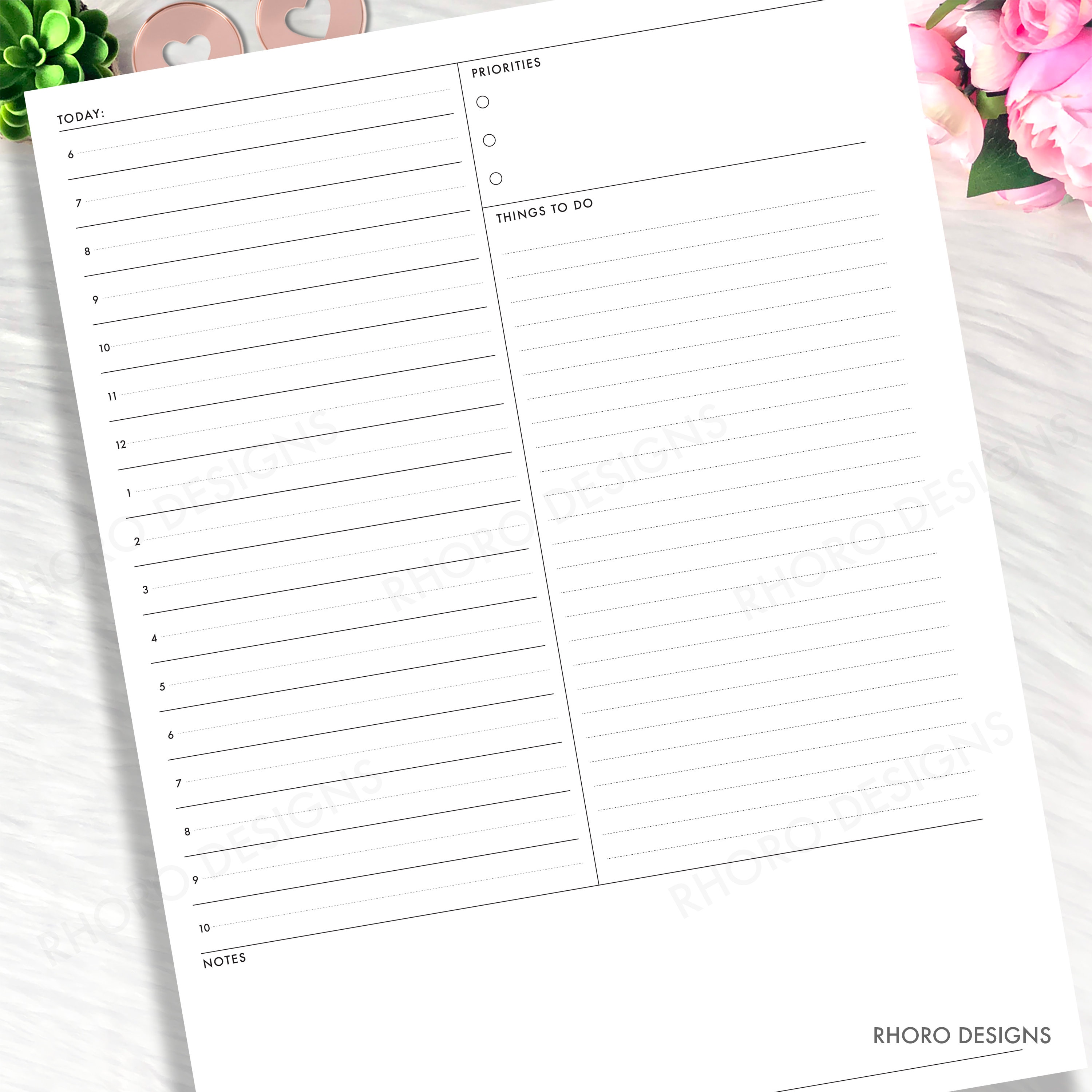 BIG HAPPY PLANNER Printable Insert, Happy Planner Daily Inserts, Happy ...