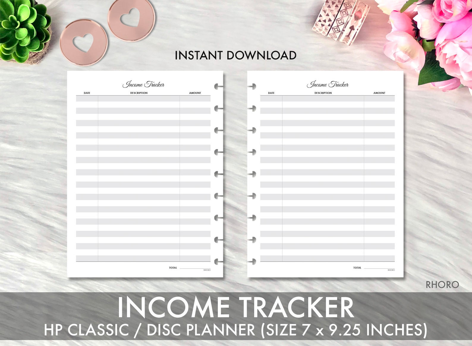 Happy Planner Classic INCOME TRACKER Printable Insert INCOME - Etsy