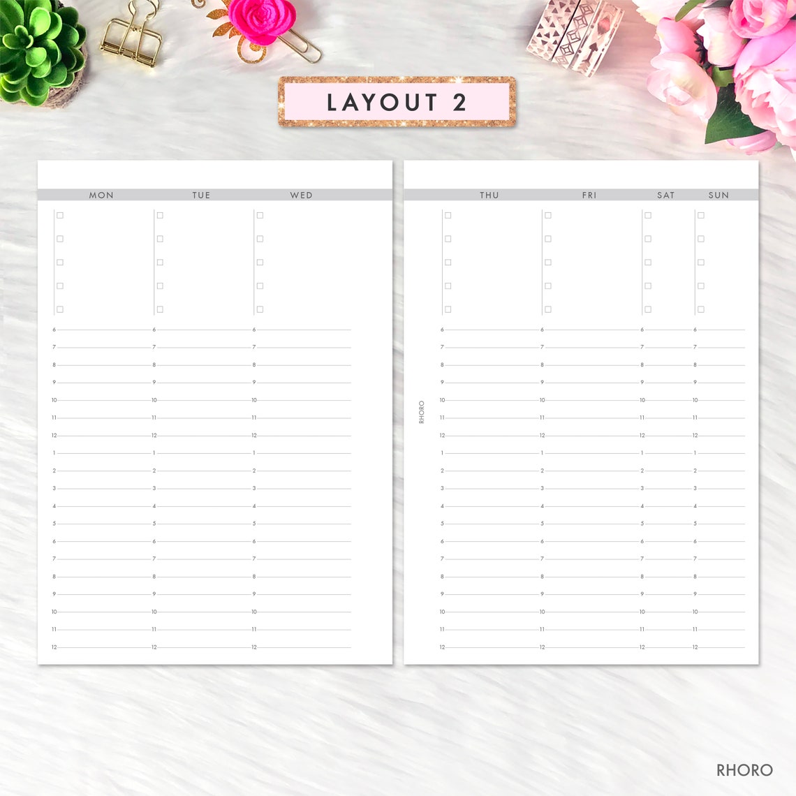 Personal Wide Inserts Personal Wide Planner Printable | Etsy