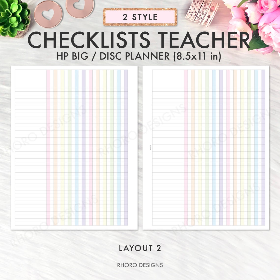 Big Teacher Happy Planner Classroom Checklist Printable - Etsy
