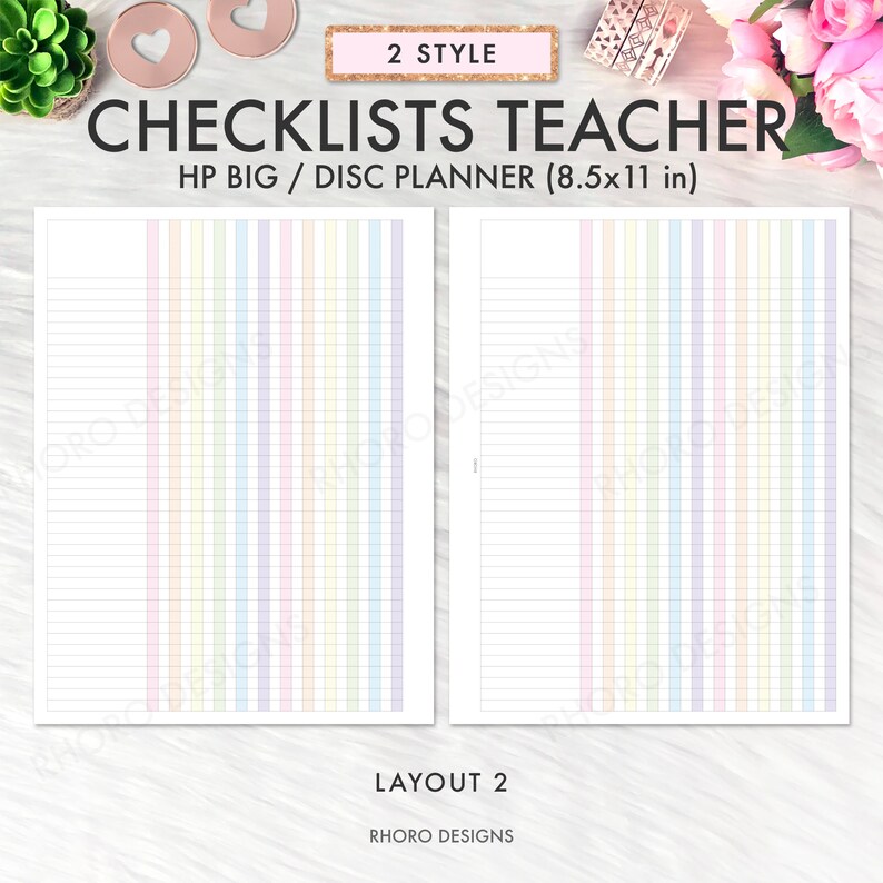 Big Teacher Happy Planner Classroom Checklist Printable - Etsy