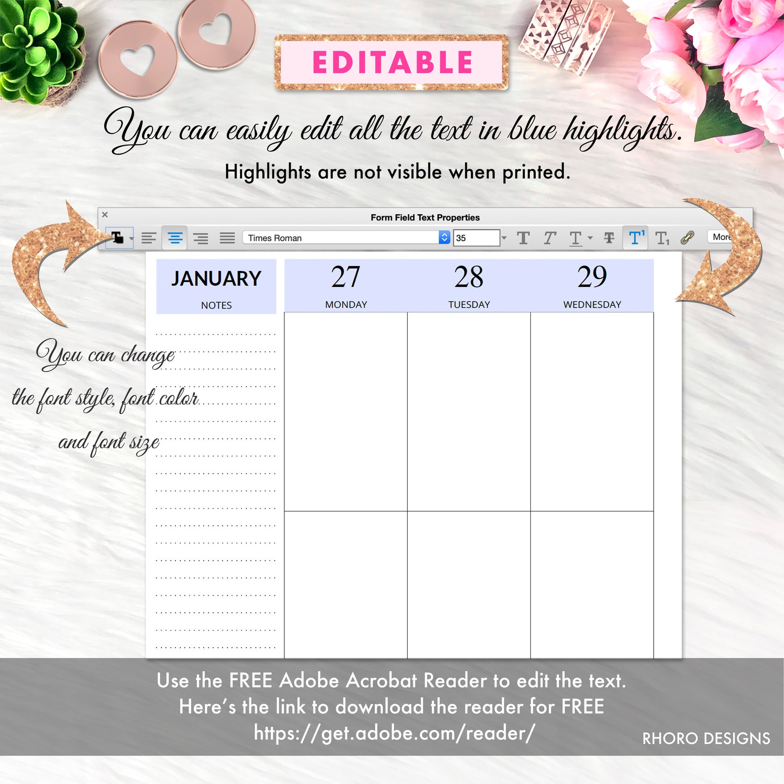 EDITABLE Big Happy Planner Printable Insert Weekly Vertical - Etsy