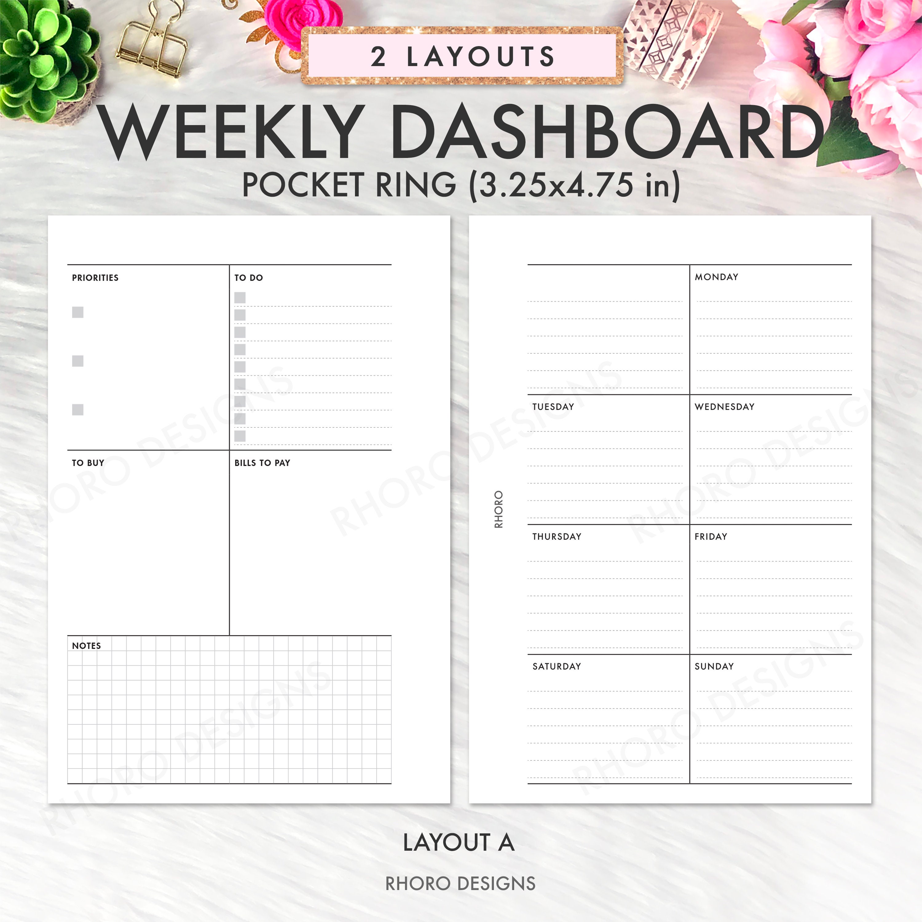 Pocket Planner Inserts Filofax Pocket Pocket Rings Inserts - Etsy