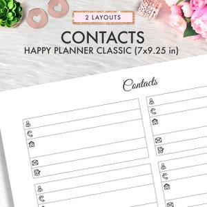 Happy Planner Printable Inserts, Happy Planner Bundle, Happy Planner ...