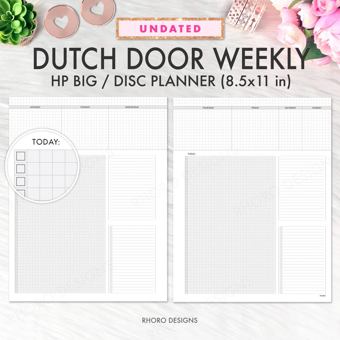 Big Happy Planner Inserts, Dutch Door Weekly Happy Planner Inserts ...