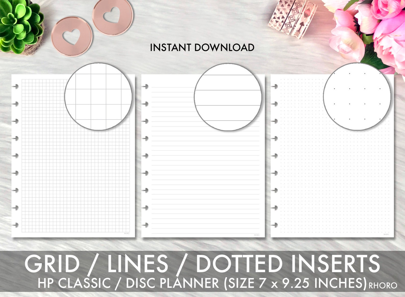 Classic Happy Planner Inserts, Happy Planner Inserts Printable, Grid ...