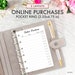 POCKET RING INSERTS Printable, Online Purchase, Order Tracker Printable ...