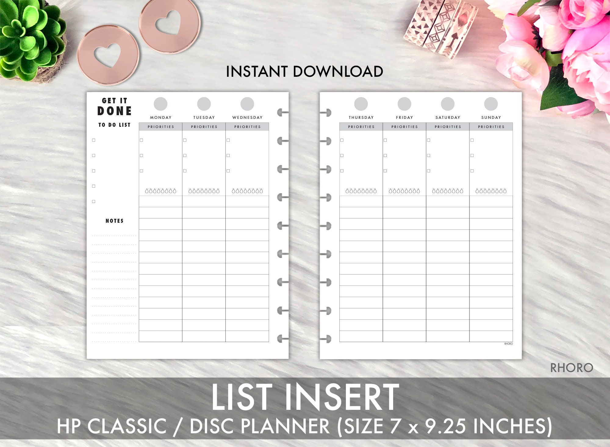 Classic Happy Planner Inserts, Happy Planner Inserts Printable, Hourly ...